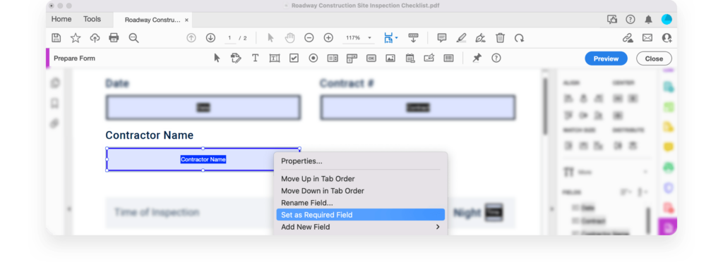 How to make a field required in a PDF Form | Fluix