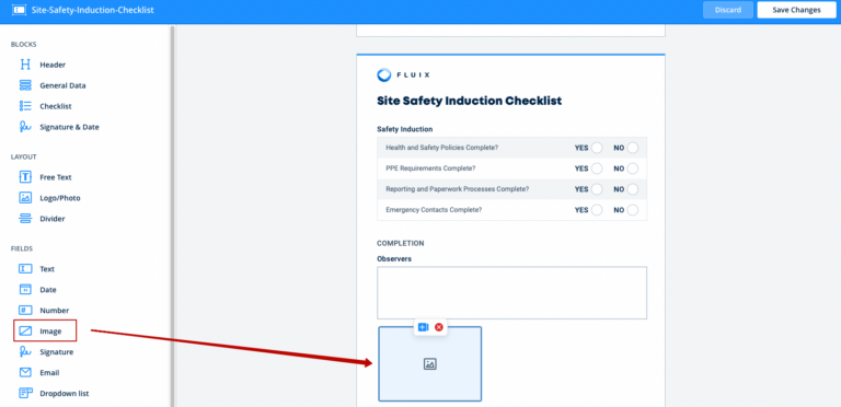 How to add an image field to a PDF | Fluix
