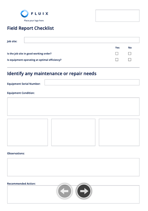 Field Report Template | Field Inspection Checklist Example