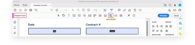 How to add a date field to a PDF form | Fluix