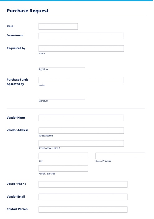 Purchase Request Form | Purchase Requisition Process