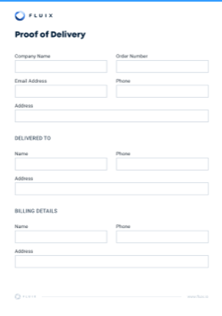 Proof of Delivery Template | Electronic Delivery Record Form