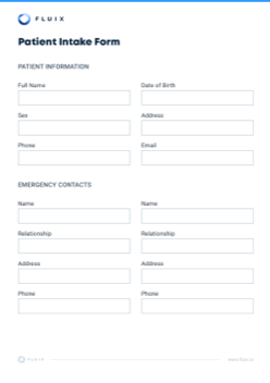 Patient Intake Form Template | Digital medical records
