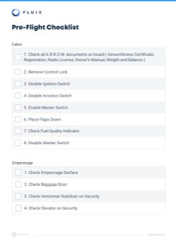 Pre-Flight Check Template | Flight Preparation and Inspection