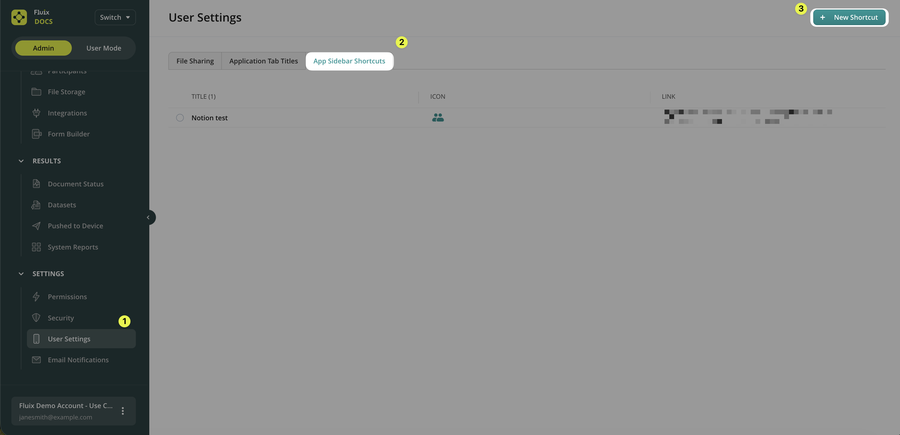 How to Configure App Shortcuts in Fluix Docs | Fluix